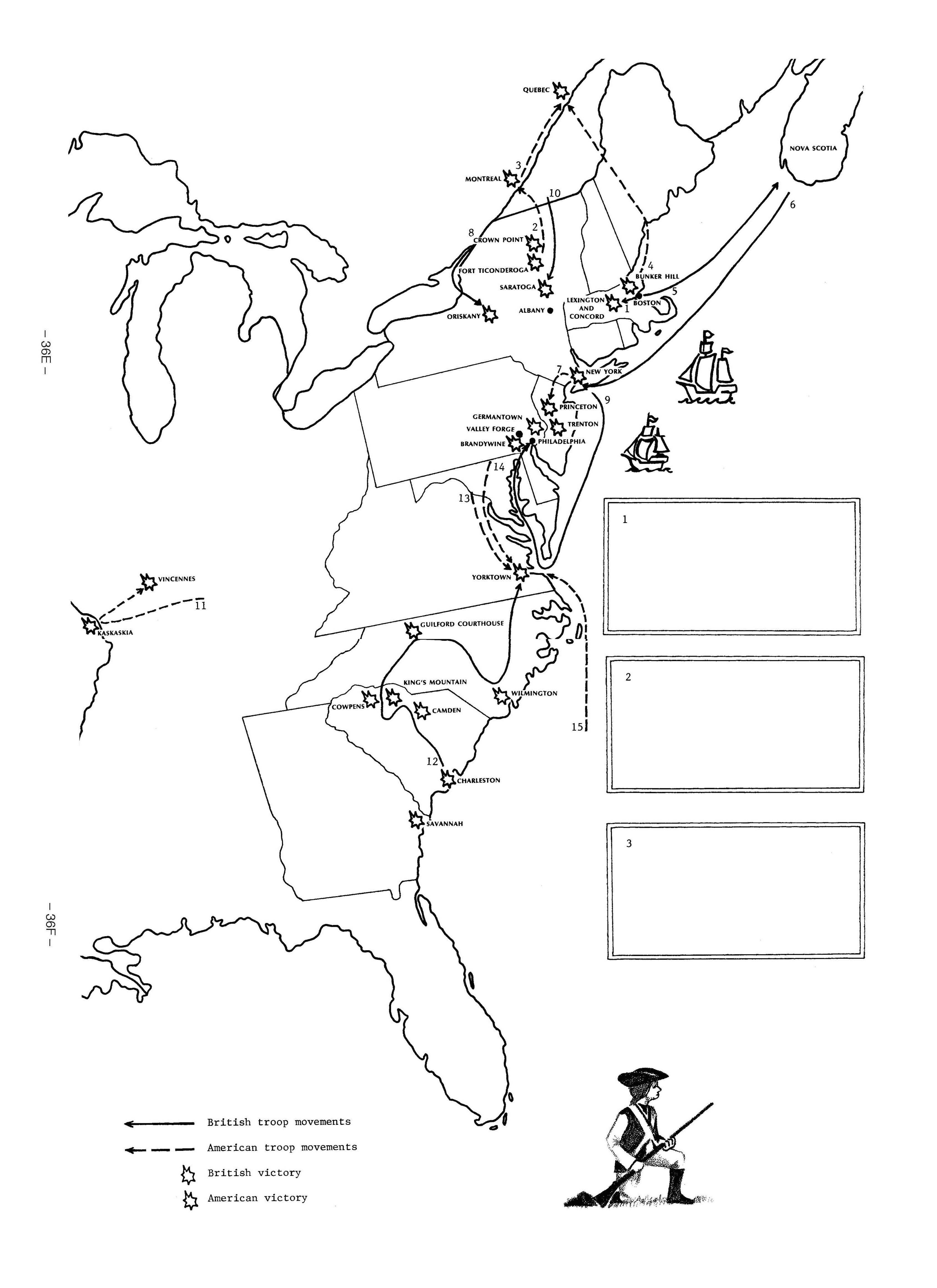 Revolutionary War Map Blank