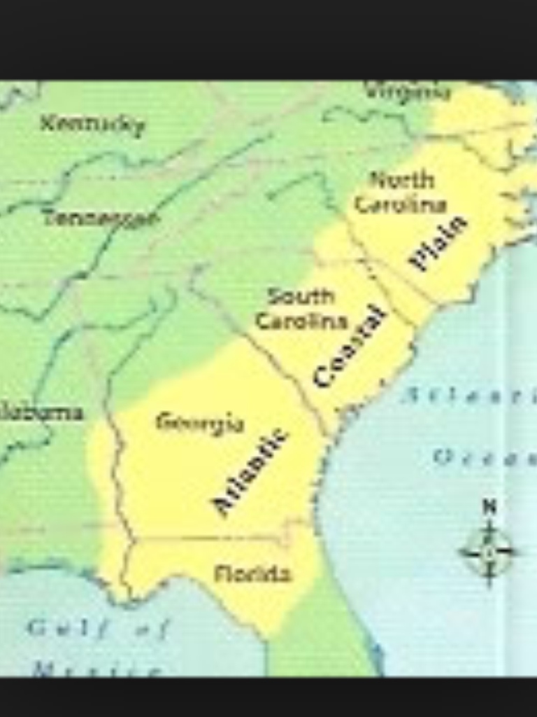 13 Colonies With North And South Carolina Highlighted