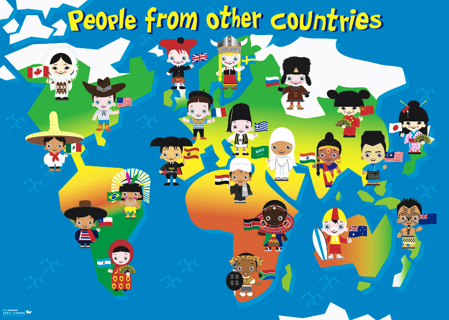 People Of Different Countries Clipart